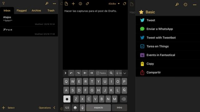 Drafts 5 para iOS, el punto de partida de cualquier acción: App de la ...
